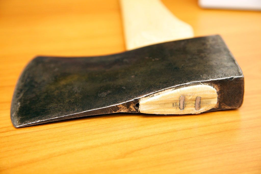 First axe rehang and I have a question - Plumb axe head | BladeForums.com